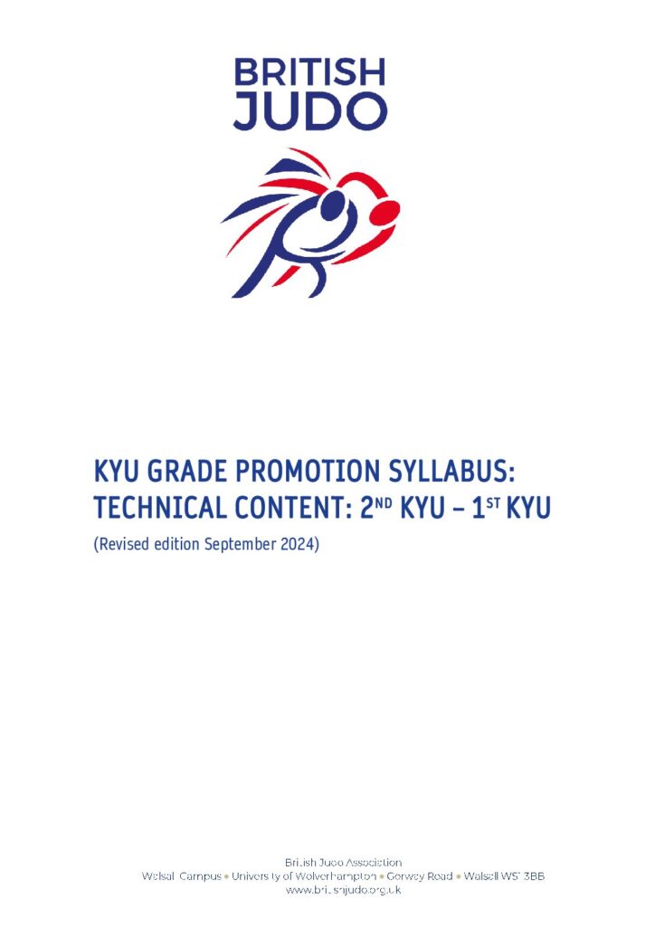 Kyu Grade Scheme - British Judo Association